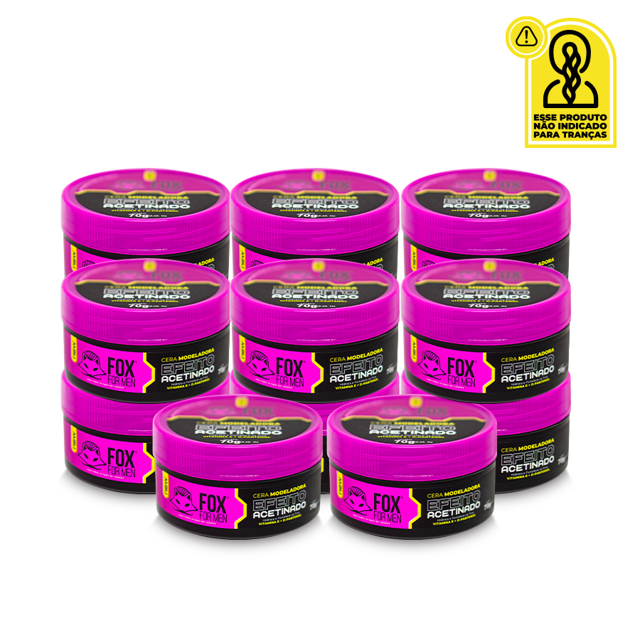 Cera Modeladora Efeito Acetinado - 70g - 14 unidades - FOX FOR MEN