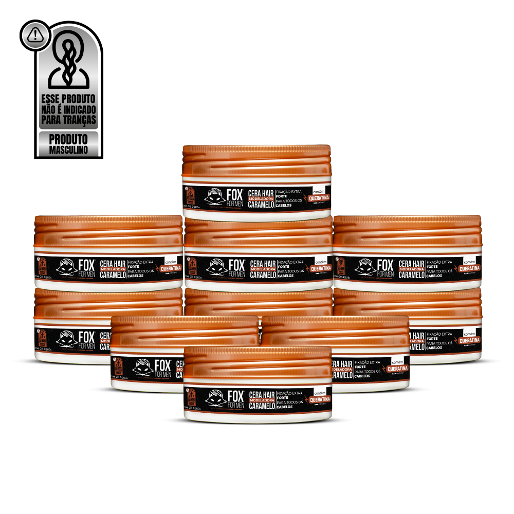 Cera Hair Caramelo 130g - 10 Unidades - FOX FOR MEN