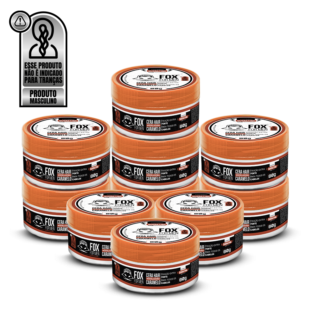 Cera Hair Caramelo 80g - Fox For Men - 36 Unidades - FOX FOR MEN