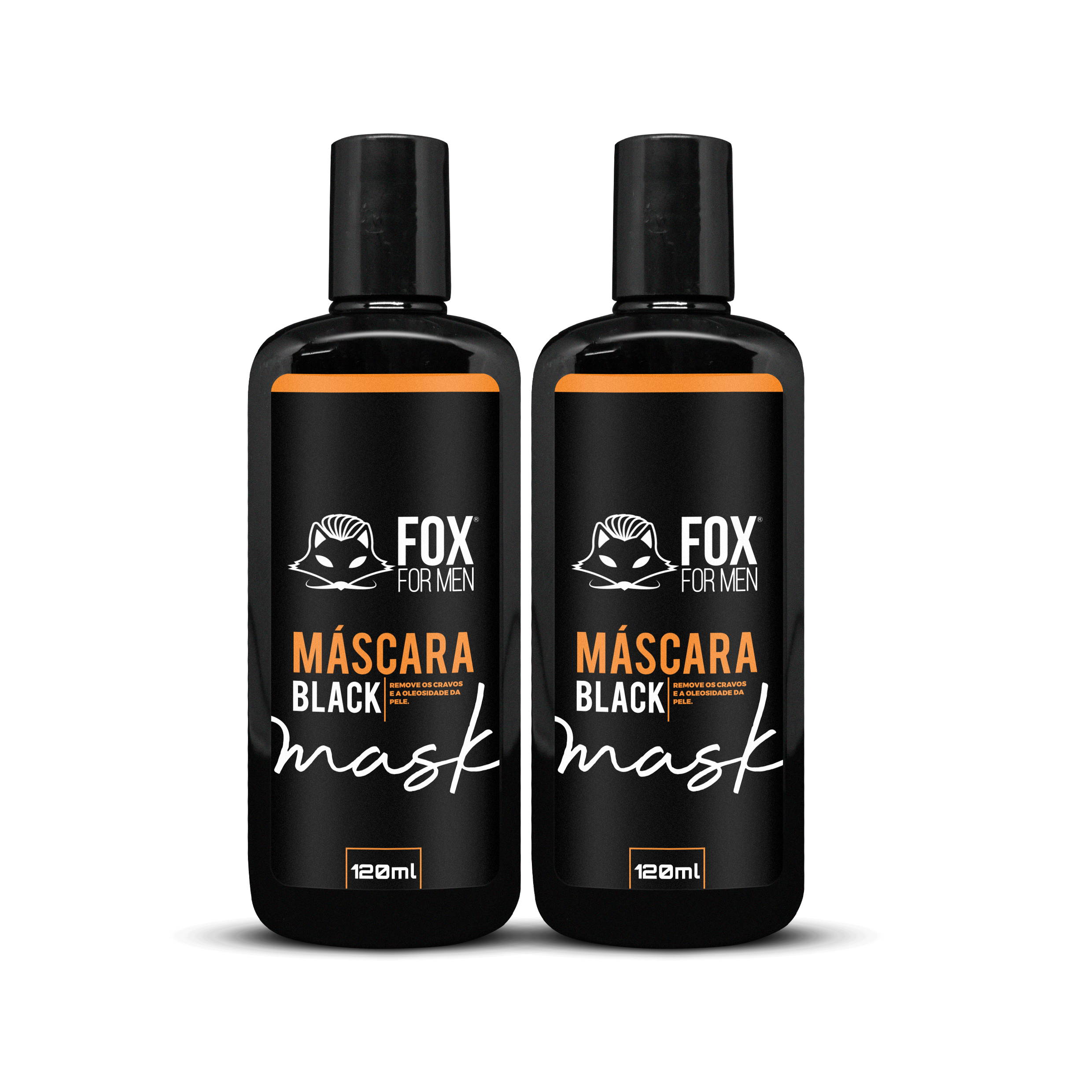 MÁSCARA BLACK 120ML - 2 unidades - FOX FOR MEN