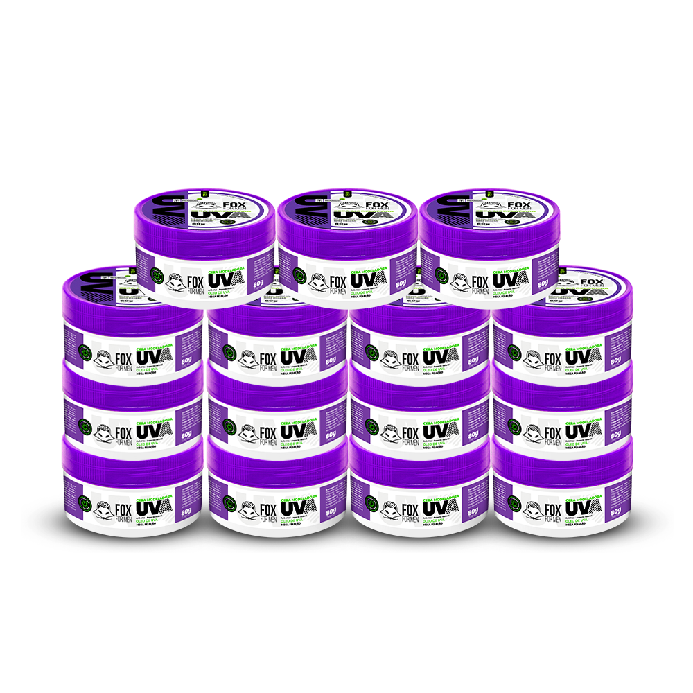 CERA MODELADORA UVA 80G - 15 UNIDADES - FOX FOR MEN