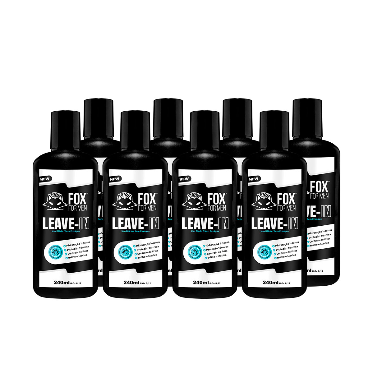 LEAVE IN 240ML FOX FOR MEN - 8 UNIDADES - FOX FOR MEN