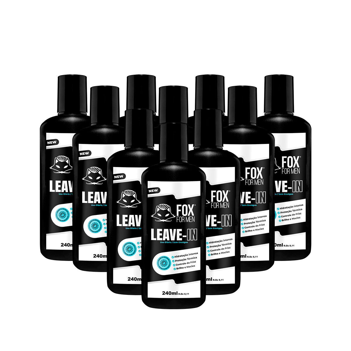LEAVE IN 240ML FOX FOR MEN - 10 UNIDADES - FOX FOR MEN